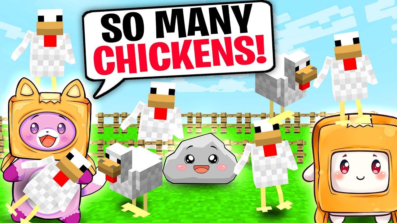 Foxy & Boxy MAKE A CHICKEN FARM IN MINECRAFT?! (SO MANY CHUCKENS ...