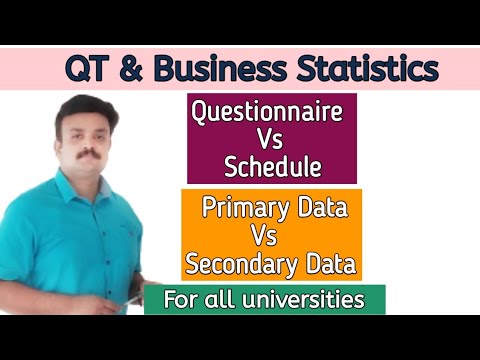 Difference between questionnaire and schedule/Difference between ...