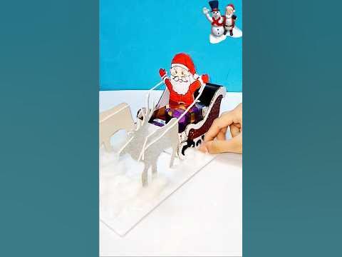 Diy Santa Claus sleigh/how to make Santa sleigh at home #christmasdiy # ...