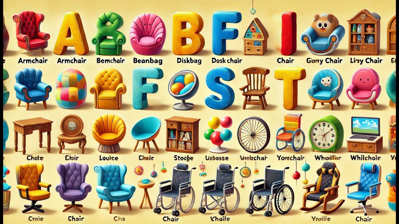 The Chair Song! Learn About Different Chairs from A to Z 🪑 - YouTube
