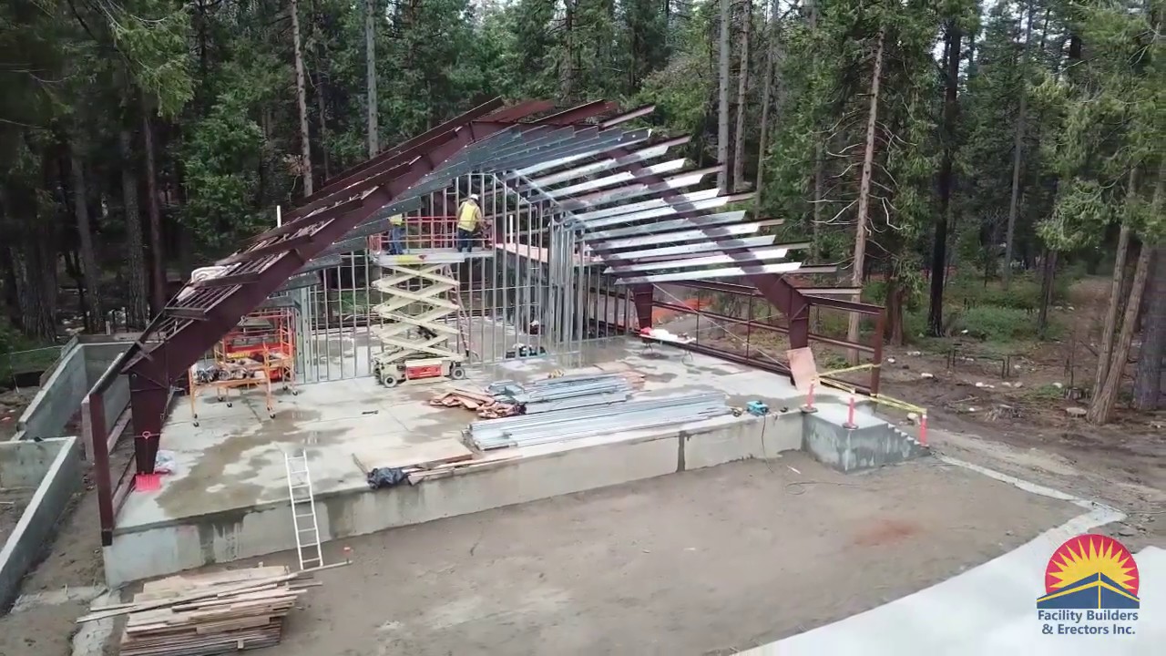 Metal Building Amphitheater Progress - YouTube