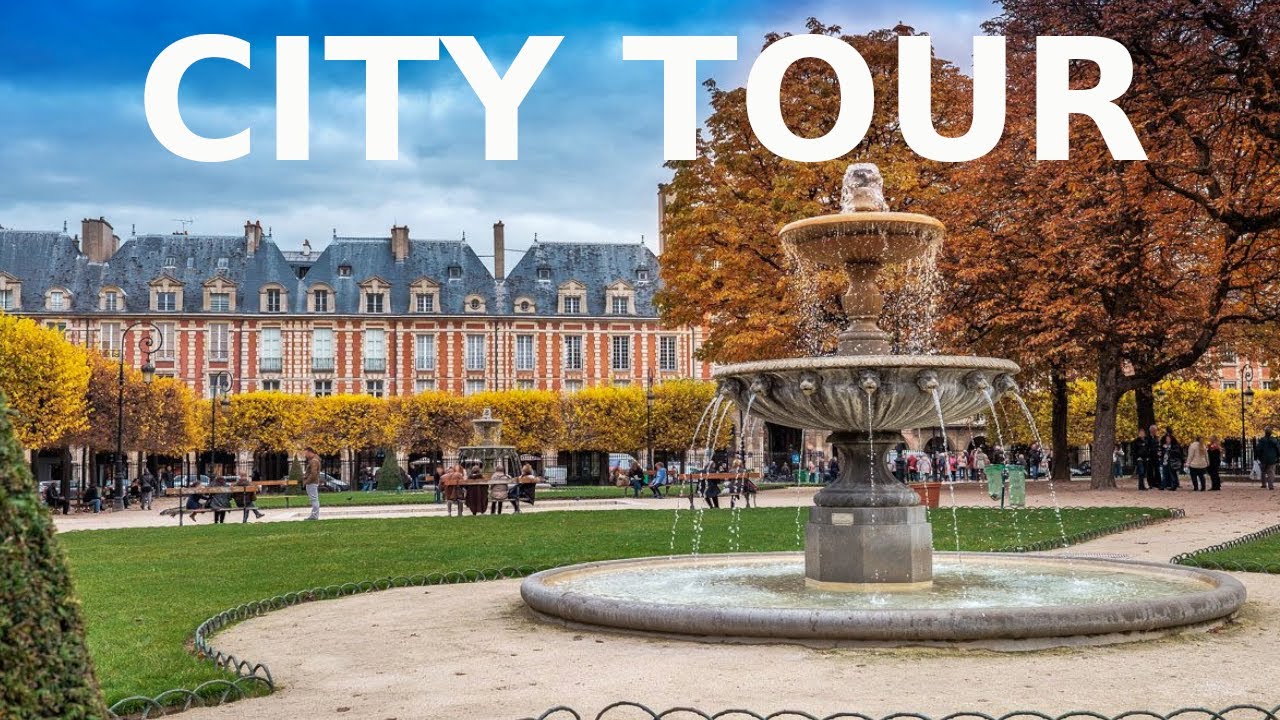 4K HD Paris France Walking Tour - Rue De Rivoli, Places Des Voges ...