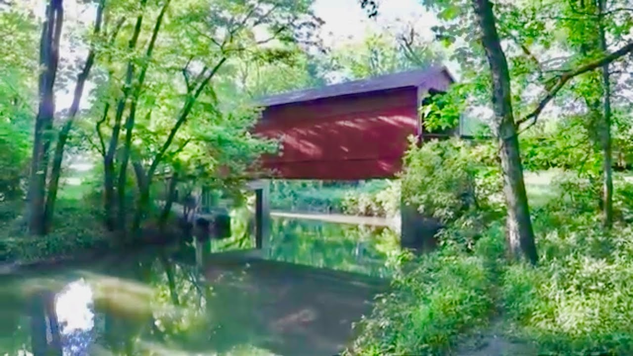 Sugar Creek Covered Bridge - Chatham, Illinois - YouTube
