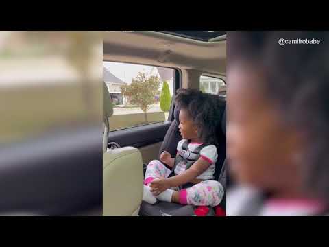 Adorable moment girl cries when saying goodbye to her Grandpa
