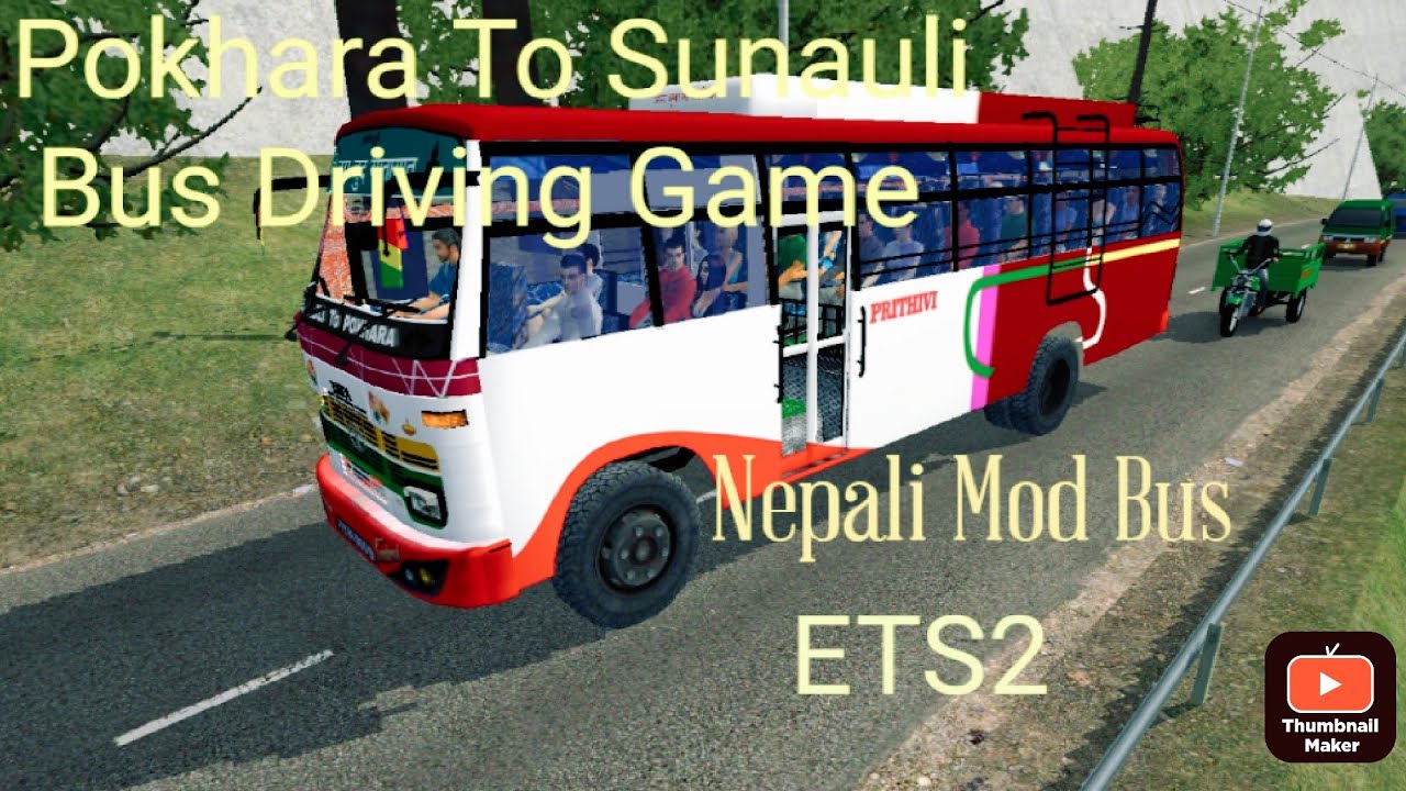 BUS Simulator Game ||Game play || Nepali Mod || Nepali Bus - YouTube