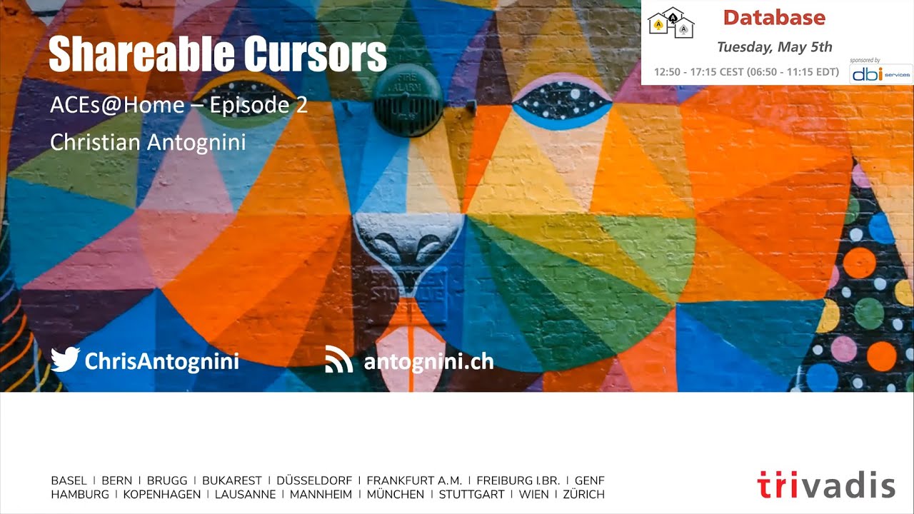 Christian Antognini: "Shareable Cursors" - YouTube