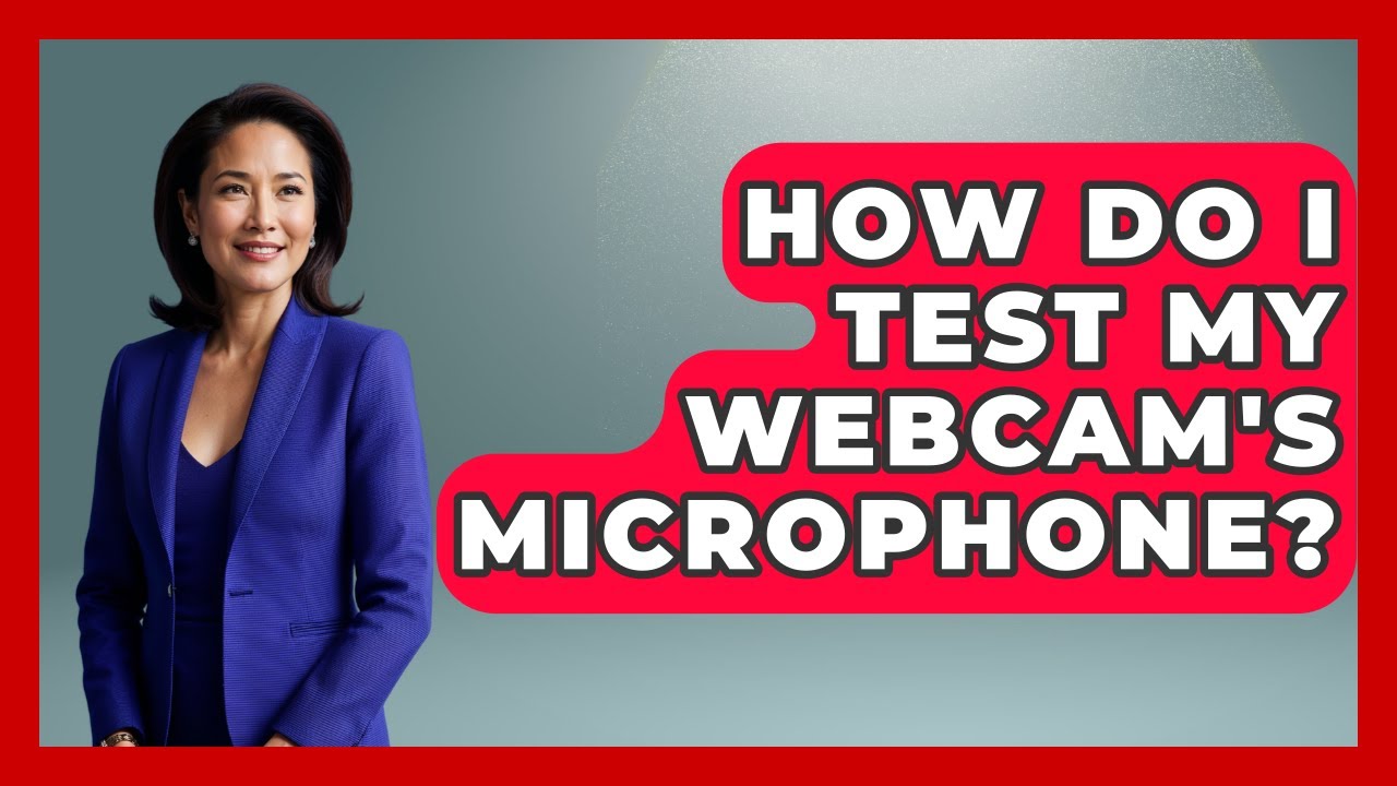 How Do I Test My Webcam's Microphone? - Your Computer Companion - YouTube