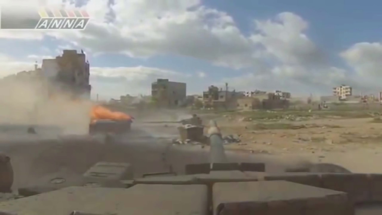Syrian T-72 gets hit by RPG-29 - YouTube