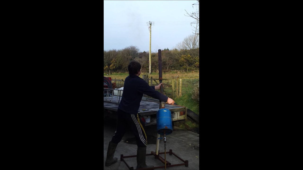 Crow scarer launched from a homemade air cannon - YouTube