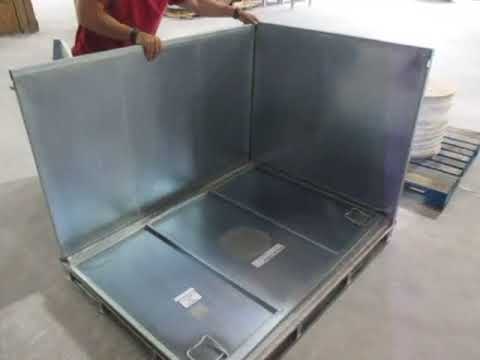 Collapsible Metal Bin...breakdown - YouTube