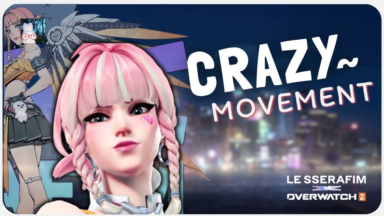 CRAZY movement with *NEW* le sserafim mercy!😇 overwatch 2 gameplay ...