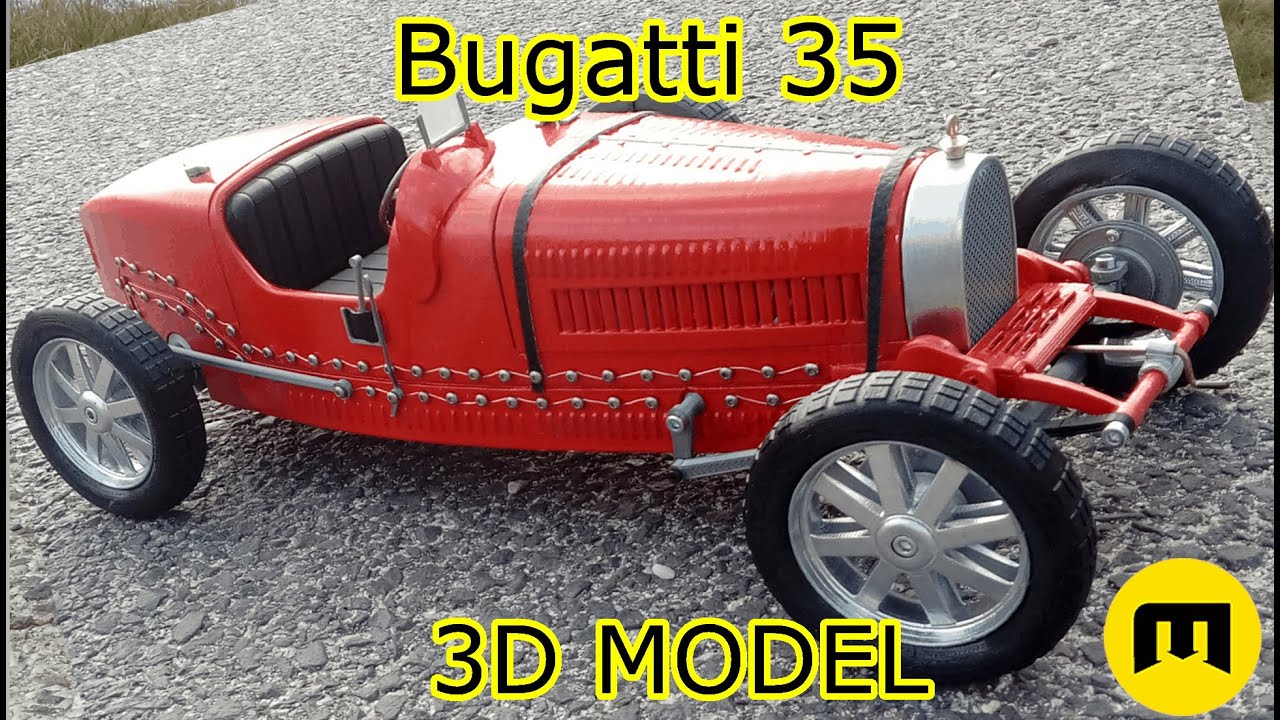 Bugatti 35 RC car(3D model ready for 3D printing) - YouTube