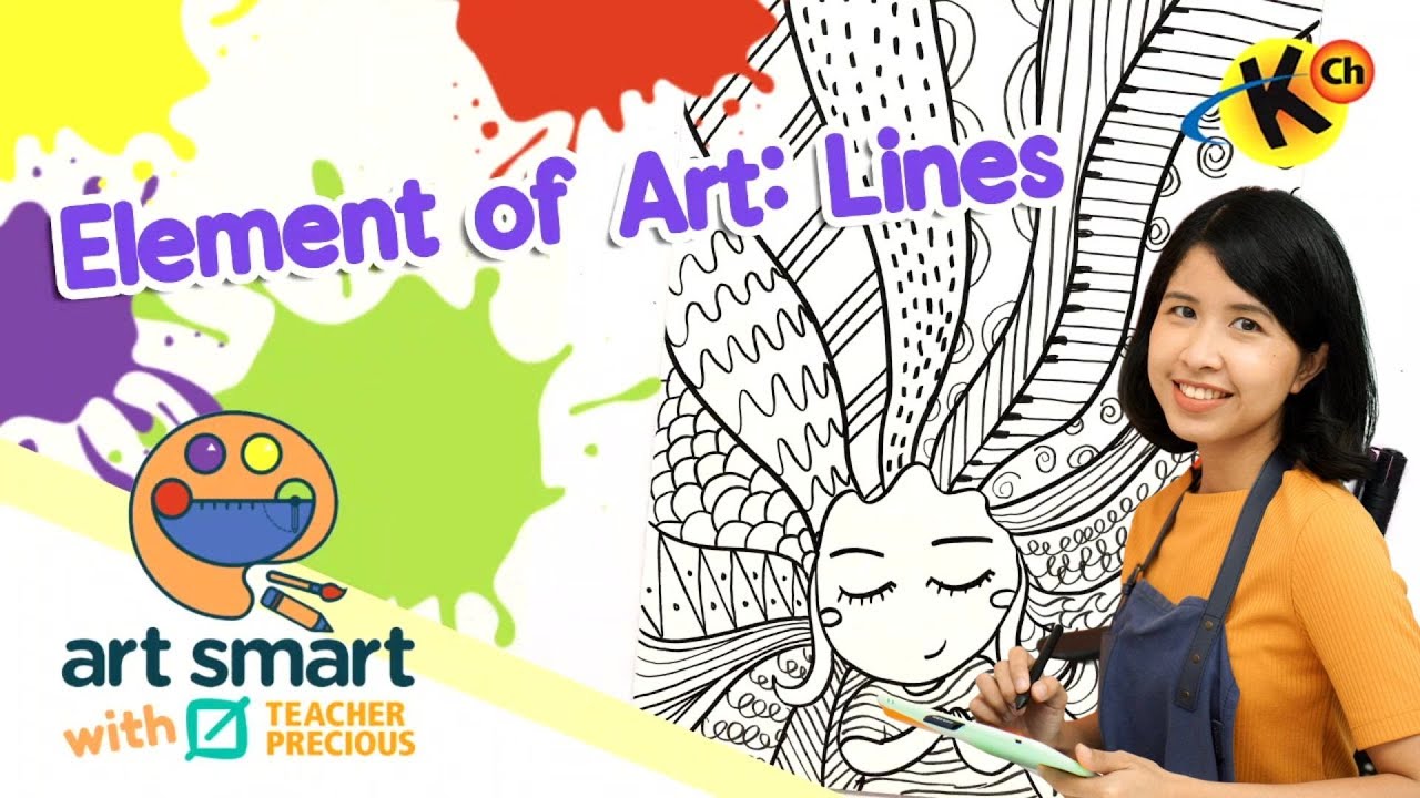 Elements of Art: Lines | Art Smart with Teacher Precious - YouTube