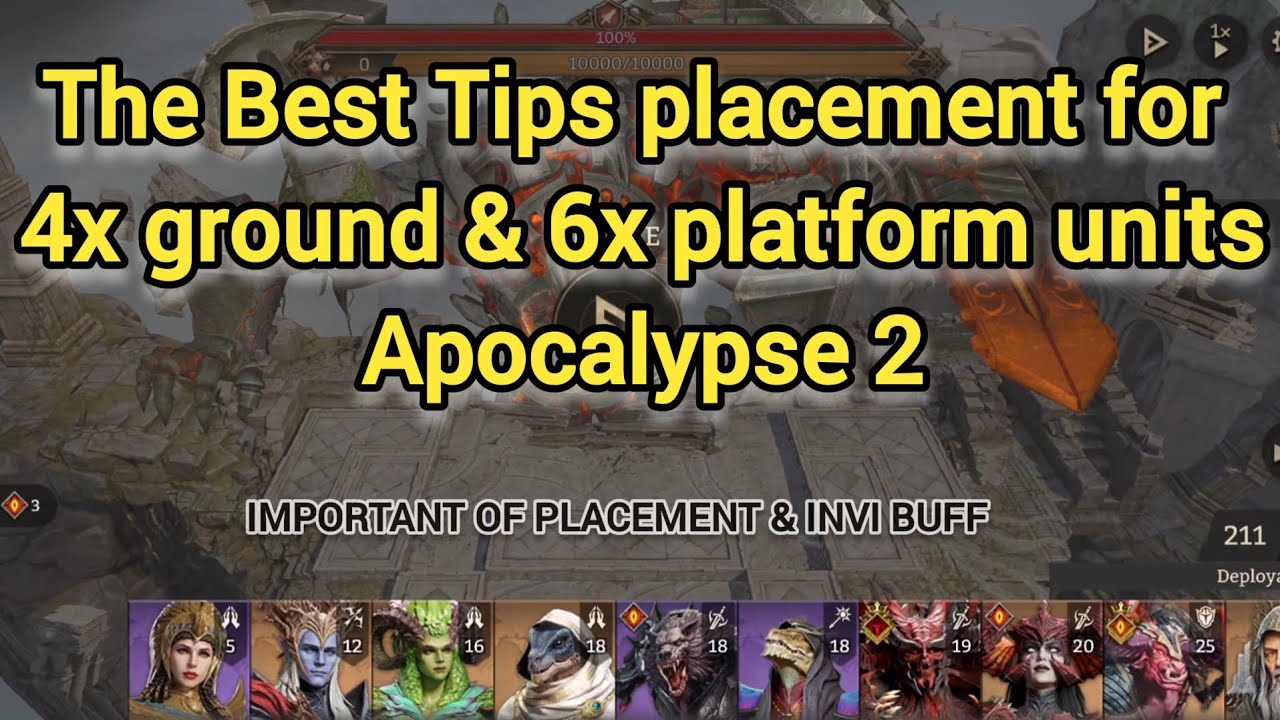 Apocalypse 2 : The best tips placement for 4x ground units & 6x ...