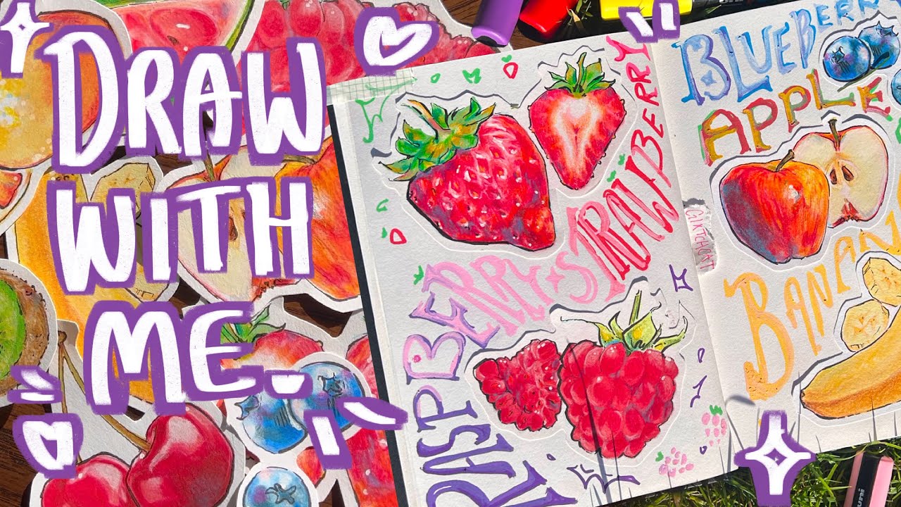 How To Take Care Of Your Fruits! || Draw with me sketchbook video - YouTube