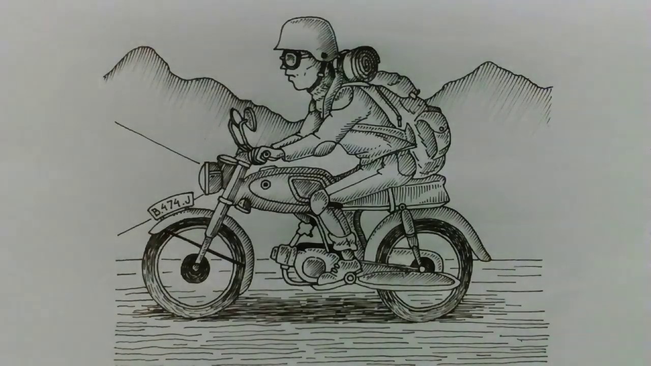 Sketsa Gambar Pemotor Jadul l Timelapse Drawing l Illustrations - YouTube