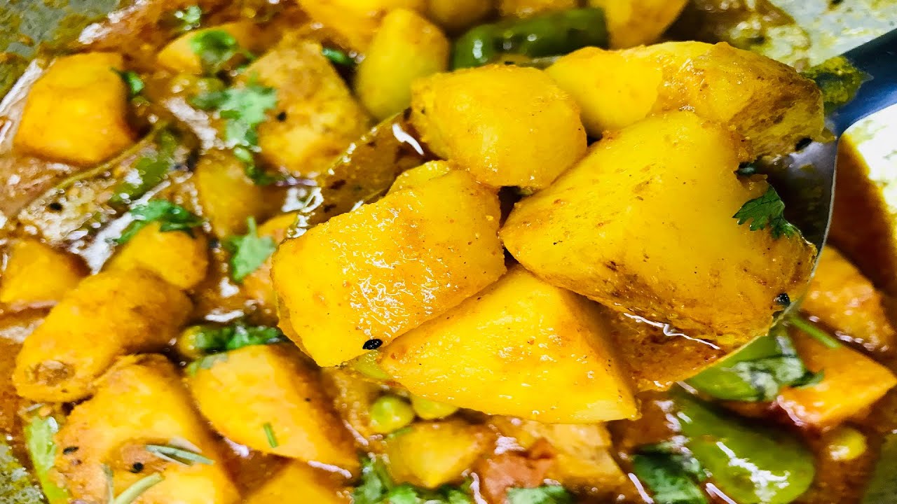 Olkopir Dalna | Pure Veg Shalgom Ki Masala Sabji Curry | Turnip Masala ...