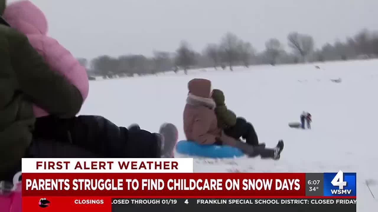 Parents struggle to find childcare on snow days - YouTube