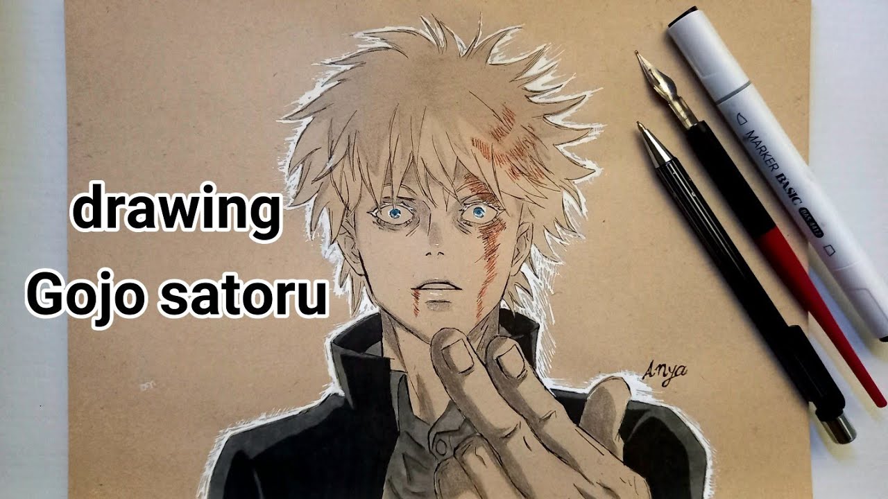 [ how to draw gojo satoru] how to draw anime step by step// gojo ...