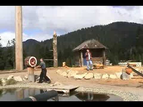 Lumberjack Show - Axe Throwing Competition - YouTube