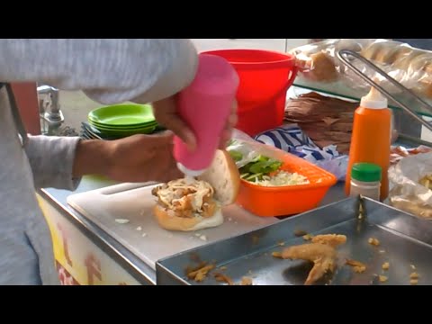 Street Chicken Burger | 50+ Street Snacks in the street of Dhaka that's ...