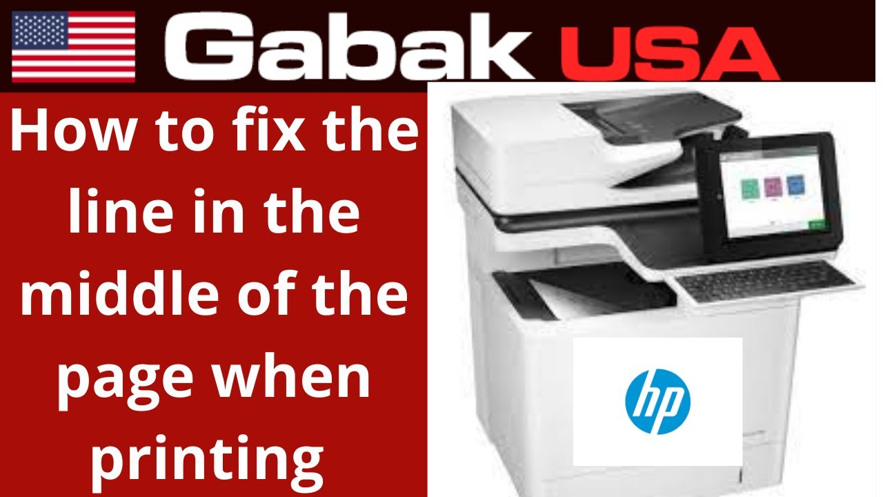 how to fix line in middle of page when printing - YouTube