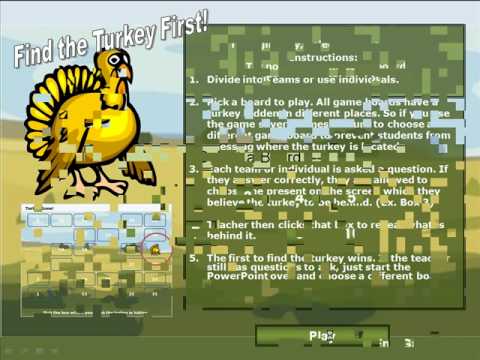 PowerPoint Games - Thanksgiving Day Turkey Gone - YouTube