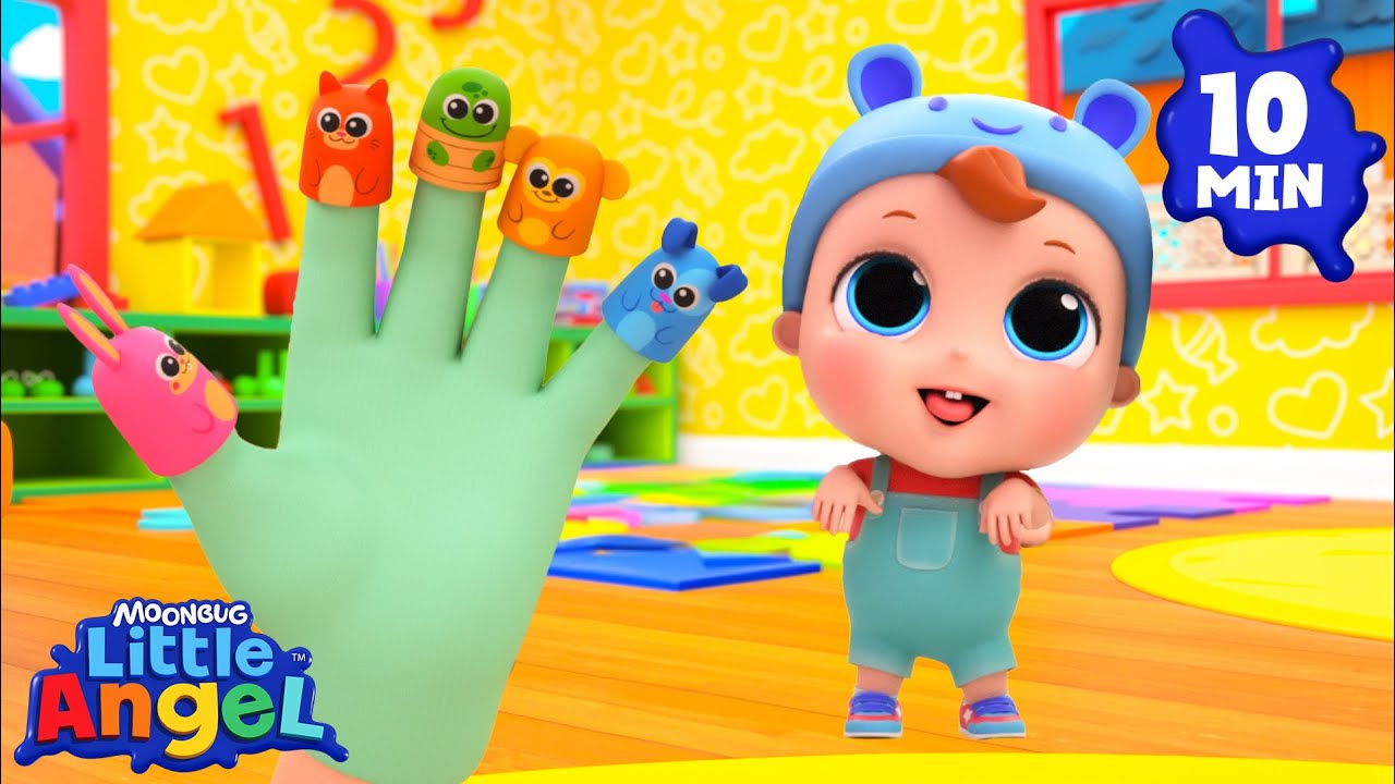 Finger Family Animals 🐶 | Little Angel | Community Corner 🌸| Kids Sing ...
