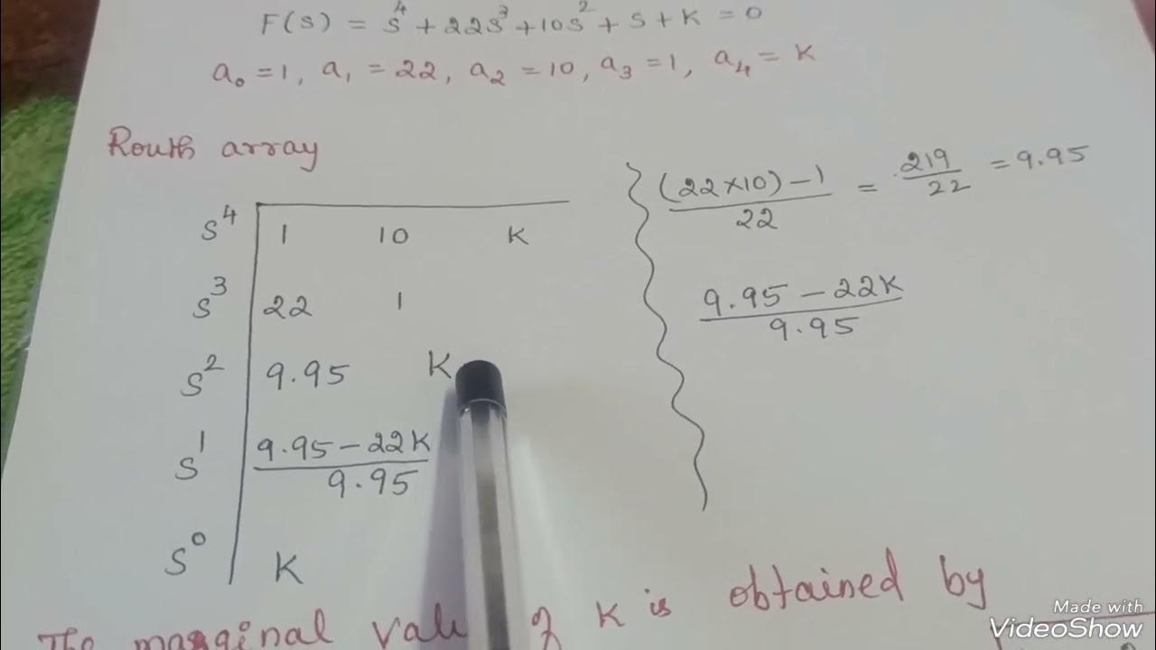 Routh Criterion based Problem#3/ Control Systems - YouTube