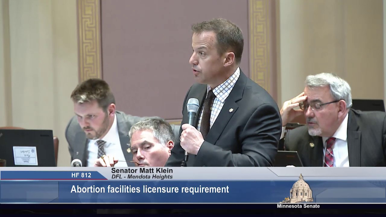 Senator Matt Klein on the Physicians Integrity Act - YouTube