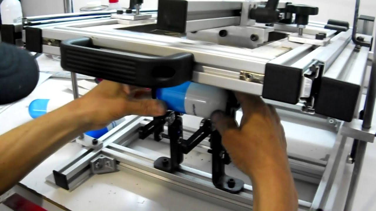 machine sérigraphie manuel à 360 degrés MSM360d - YouTube