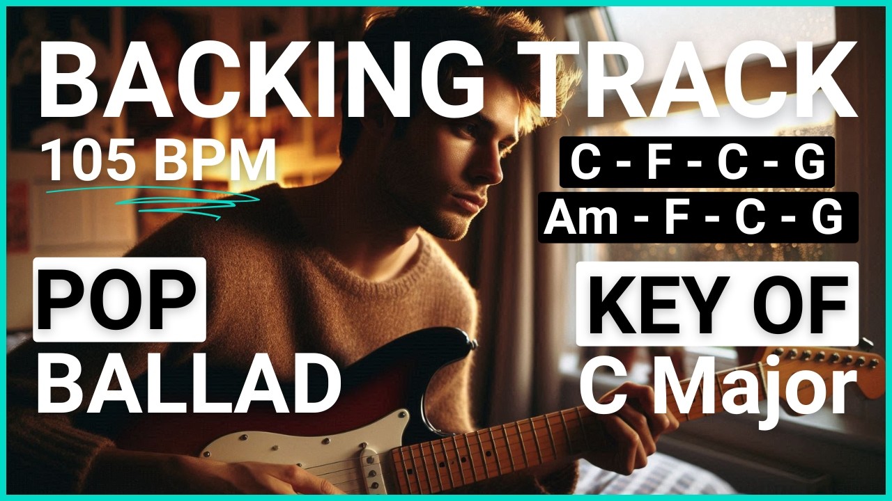Pop Ballad C Major Guitar Backing Track | 105 BPM | Easy Jam - YouTube