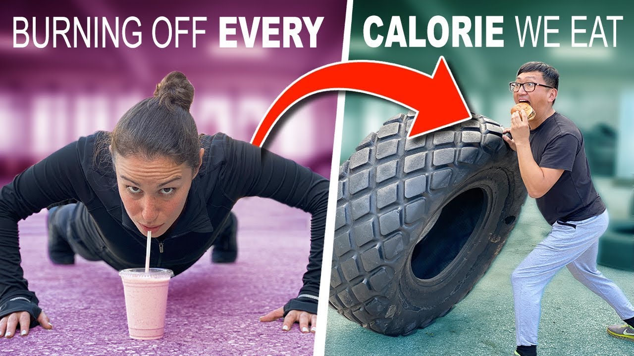 Working OFF every Calorie we CONSUME for 24 hrs // GIRLS vs BOYS ...