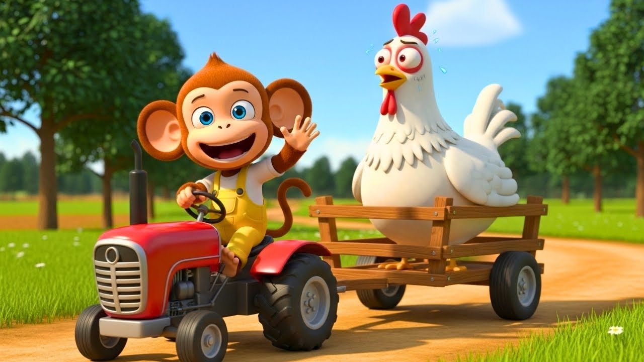 Farm Work: Monkey Farmer Cuts Logs to Build Chicken House | Cobby Farm ...