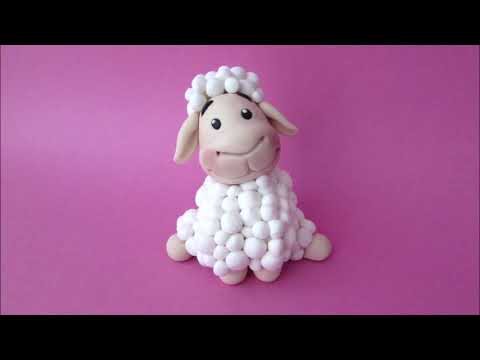 How to Make Fondant Sheep Cake Topper Video Tutorial