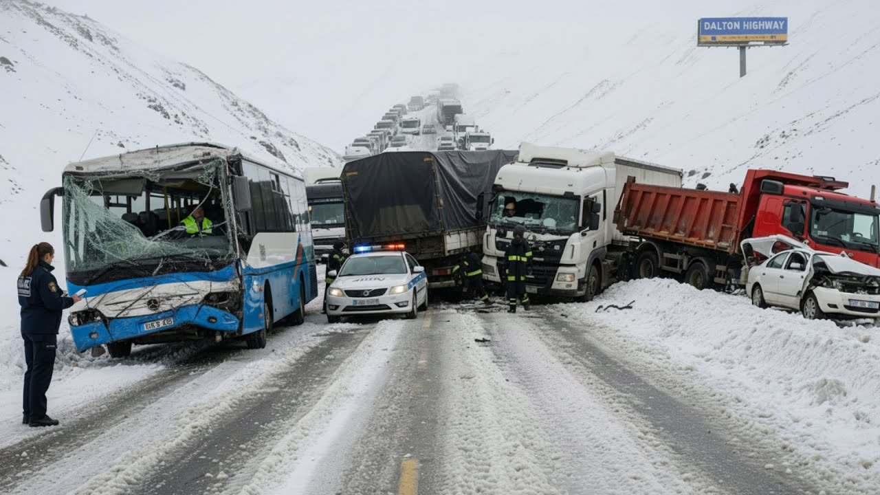 Locura en la carretera helada captada en cámara | lo mejor de 2025 (P01 ...