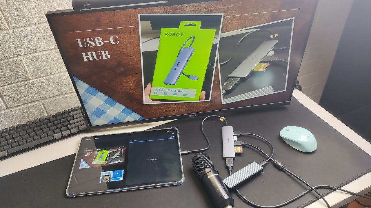 ROBOT HT360. PAKE ALAT INI JADI BISA NYAMBUNG SEMUA! DONGLE USB C HUB ROBOT HT 360 - YouTube