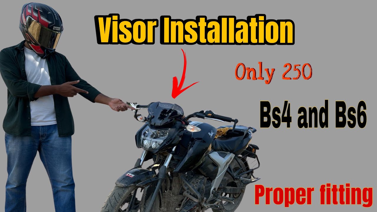 Visor Installation in Apache RTR 160 4v bs6 and bs4 - YouTube
