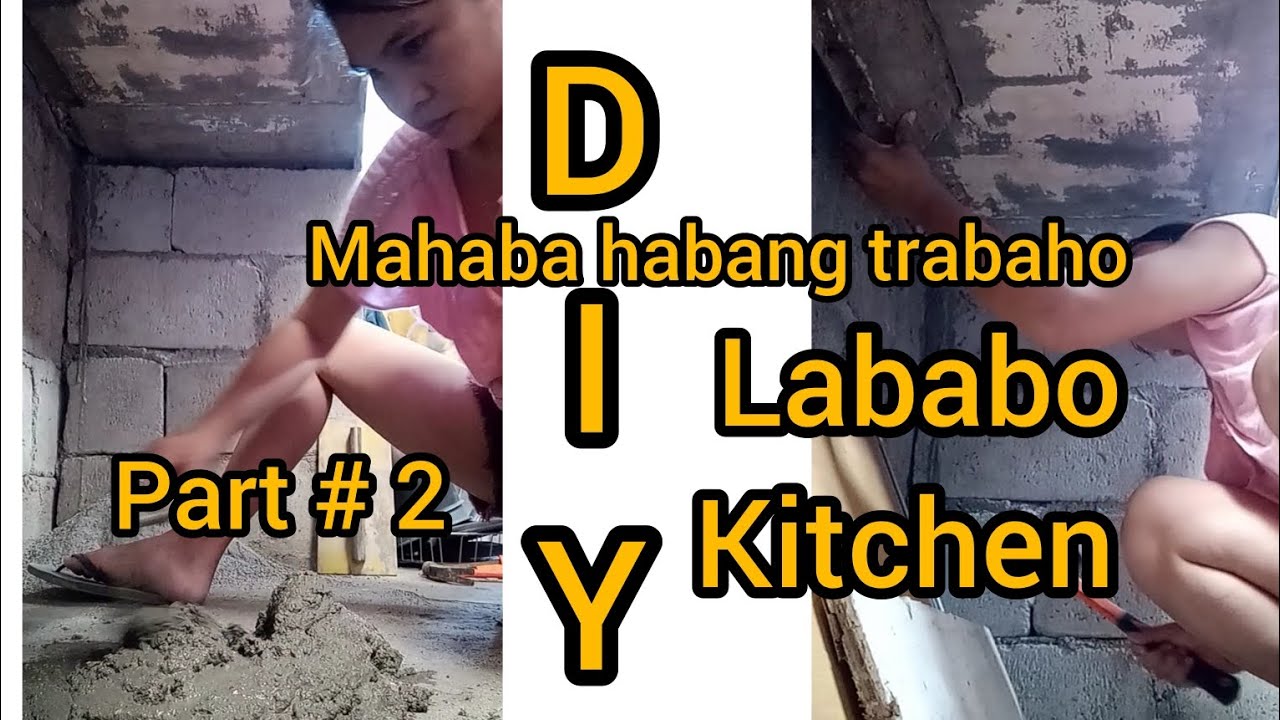 DIY lababo kitchen part two/mag sesemento nako/roseportes - YouTube