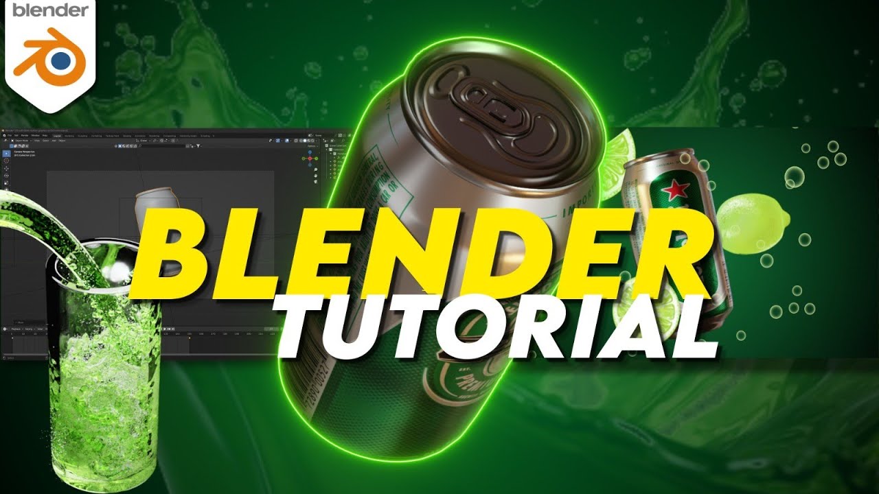 Blender Beverage Motion Graphics ad Tutorial step by step for Beginner ...