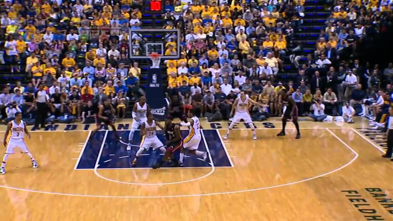 HD LeBron James' Incredible Bounce Pass To Dwyane Wade Vs Indiana ...