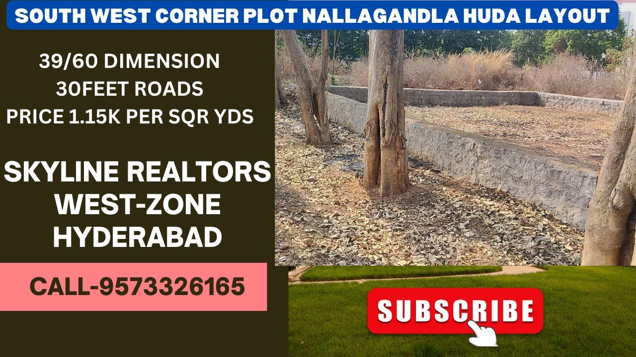 RESALE SOUTH WEST PLOT NALLAGANDLA HUDA LAYOUT TELLAPUR HYDERABAD NEAR ...