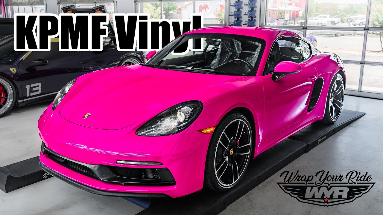 Porsche 718 Cayman GTS PINK Vinyl Wrap - KPMF - [4K] - YouTube
