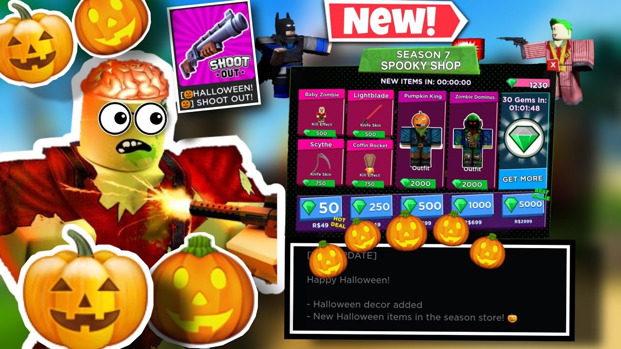 NEW ROBLOX SHOOTOUT HALLOWEEN UPDATE!!🎃🎃🎃 (New map, New updated shop ...