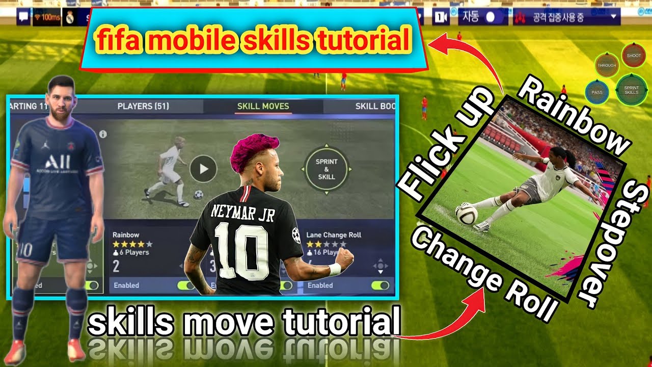 FIFA MOBILE 22 skills move tutorial how to dribbling type and trick ...