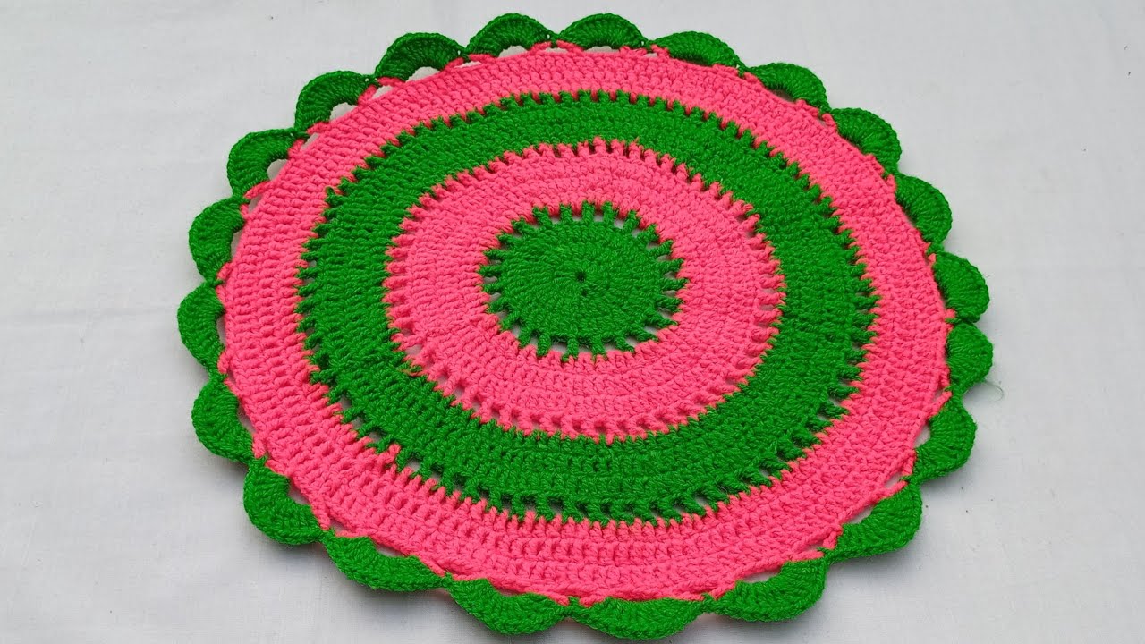Thalposh Crochet Rumal Design | DIY Table MAT Making At Home ...