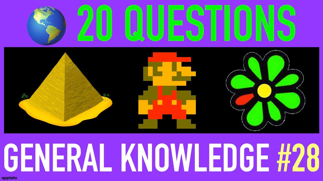 GENERAL KNOWLEDGE TRIVIA QUIZ #28 - 20 General Knowledge Trivia ...