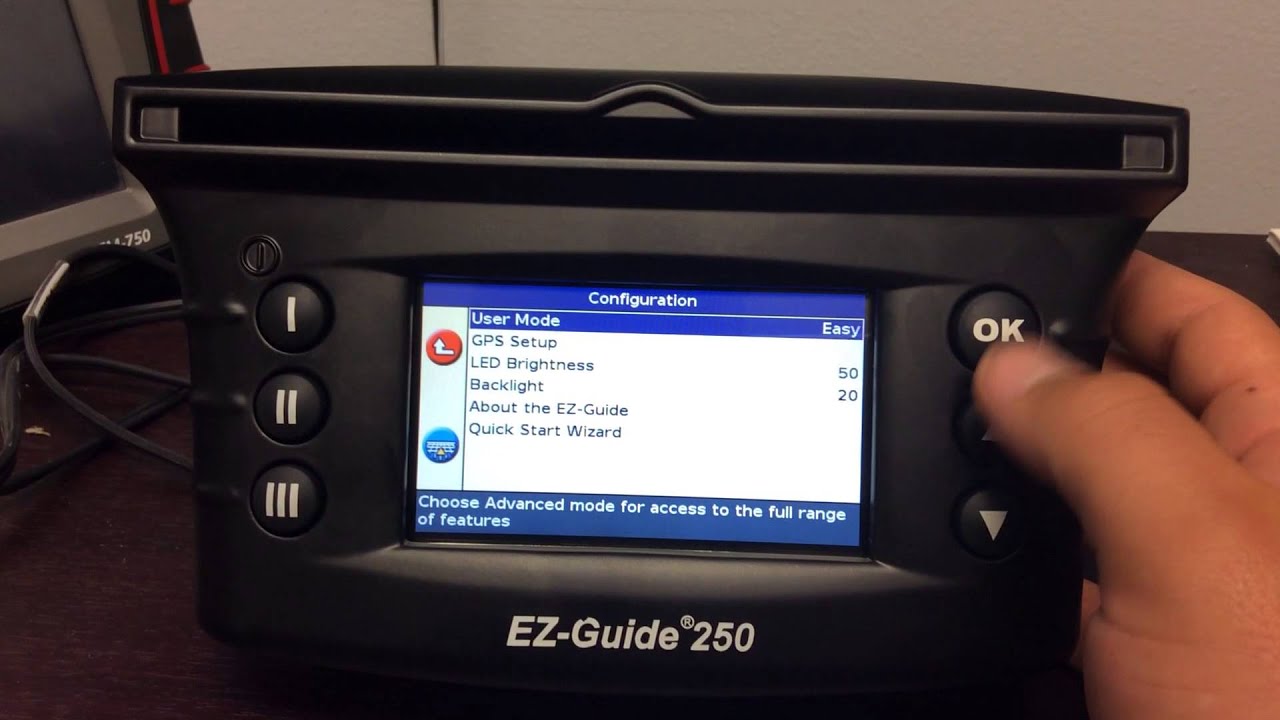 How to change user modes on an Ez Guide 250 - YouTube