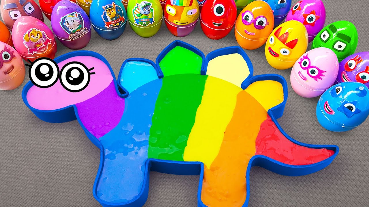 How to make Stegosaurus Dinosaur Bathtub with SLIME in Numberblocks ...