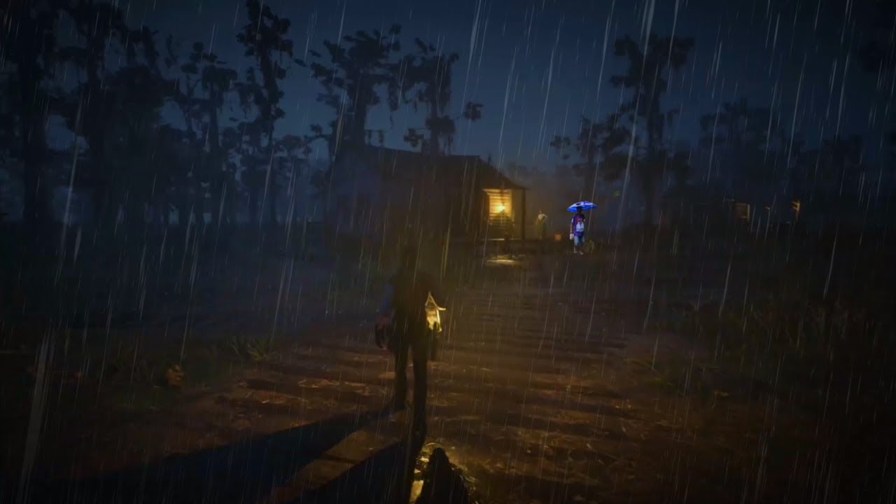 Thunderstorm and Wind Heard when Walking at Night | RDR2 ASMR, 99% Very ...
